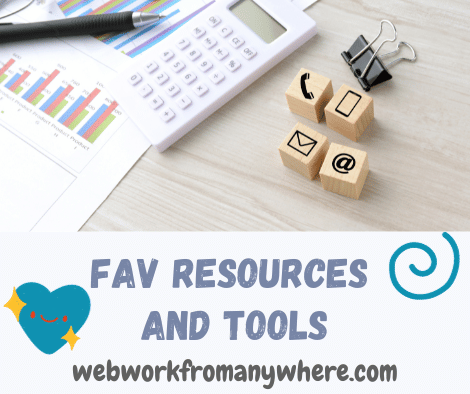 Fav Resources and Tools - Web Work From Anywhere